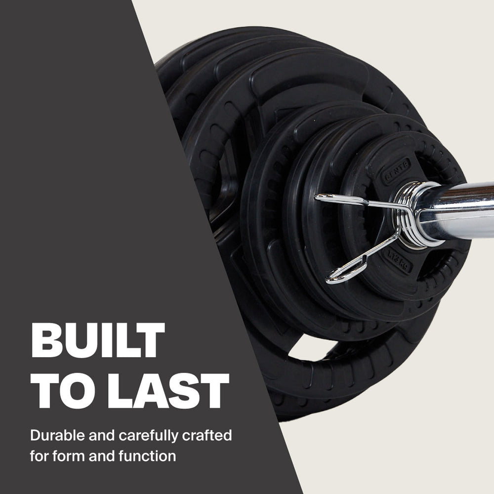 300 lb Olympic Bar with Weights and Barbell - Centr